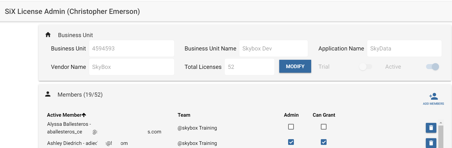 Managing Licenses – Skybox Communications